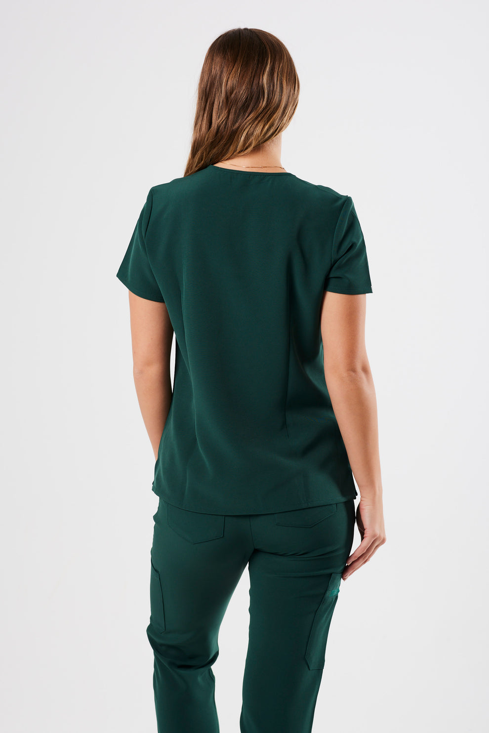 FLEX TWO-POCKET WOMEN'S SCRUB TOP (EMERALD GREEN) – Zzuri Medical Scrubs